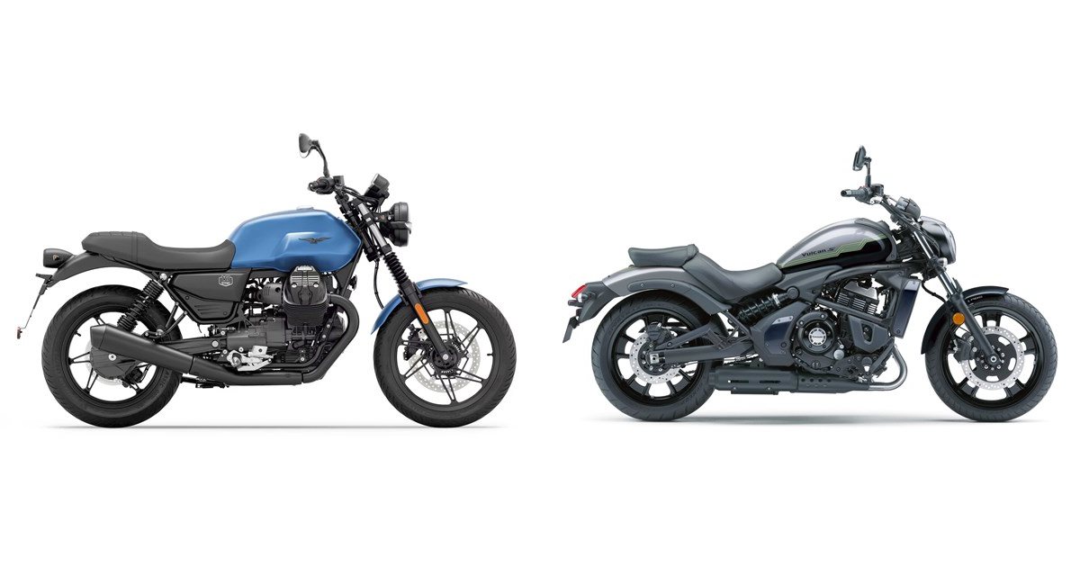 Motorrad Vergleich Moto Guzzi V7 Stone 2025 vs. Kawasaki Vulcan S 2026