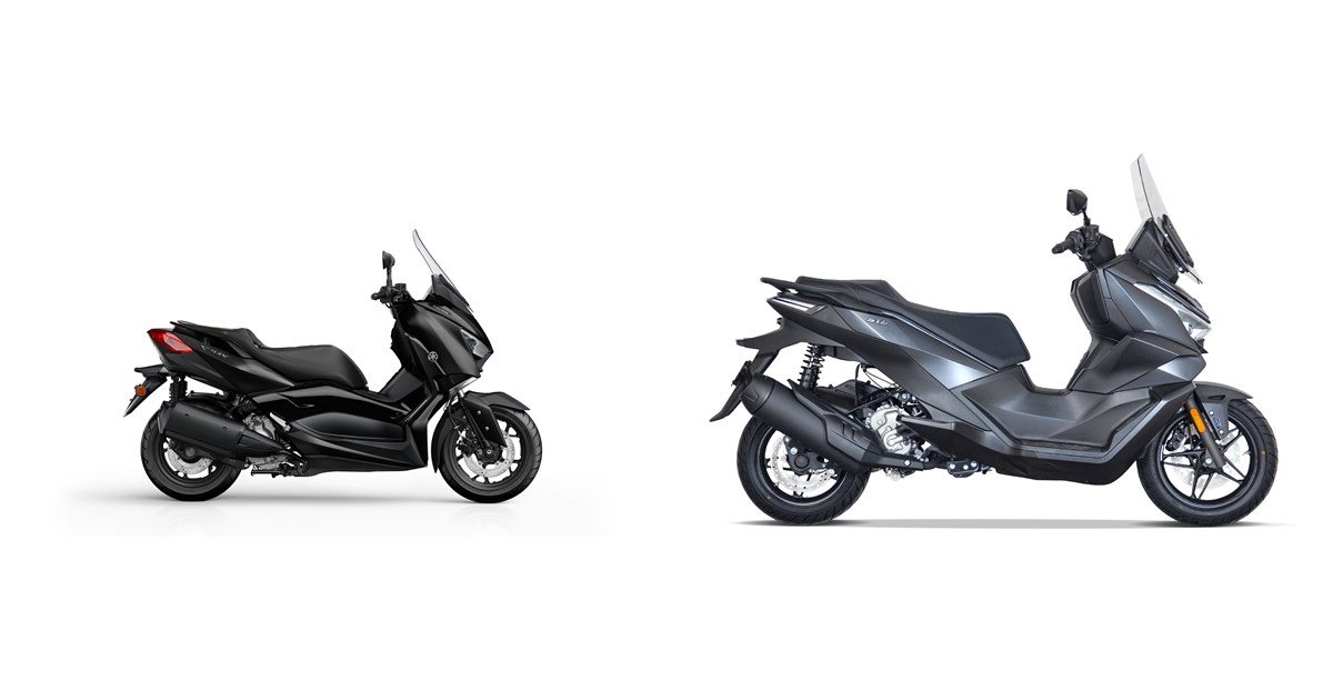 Motorrad Vergleich Yamaha XMAX 300 IRON MAX 2019 vs. Voge SR3 2025