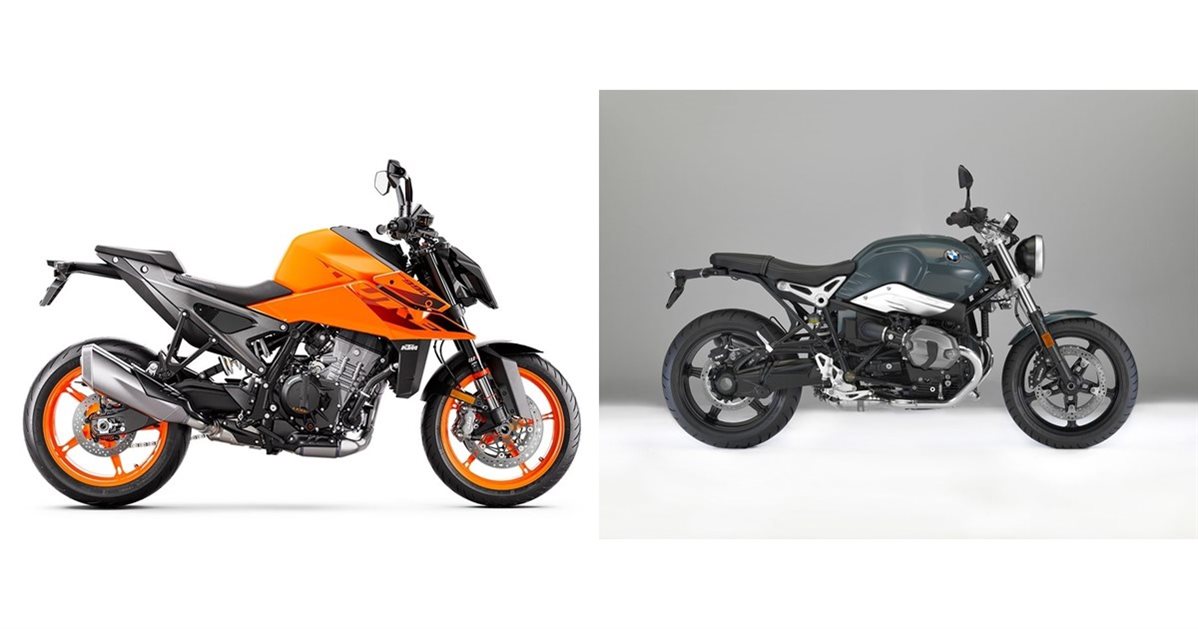 Motorrad Vergleich KTM 990 Duke 2024 vs. BMW R nineT Pure 2017