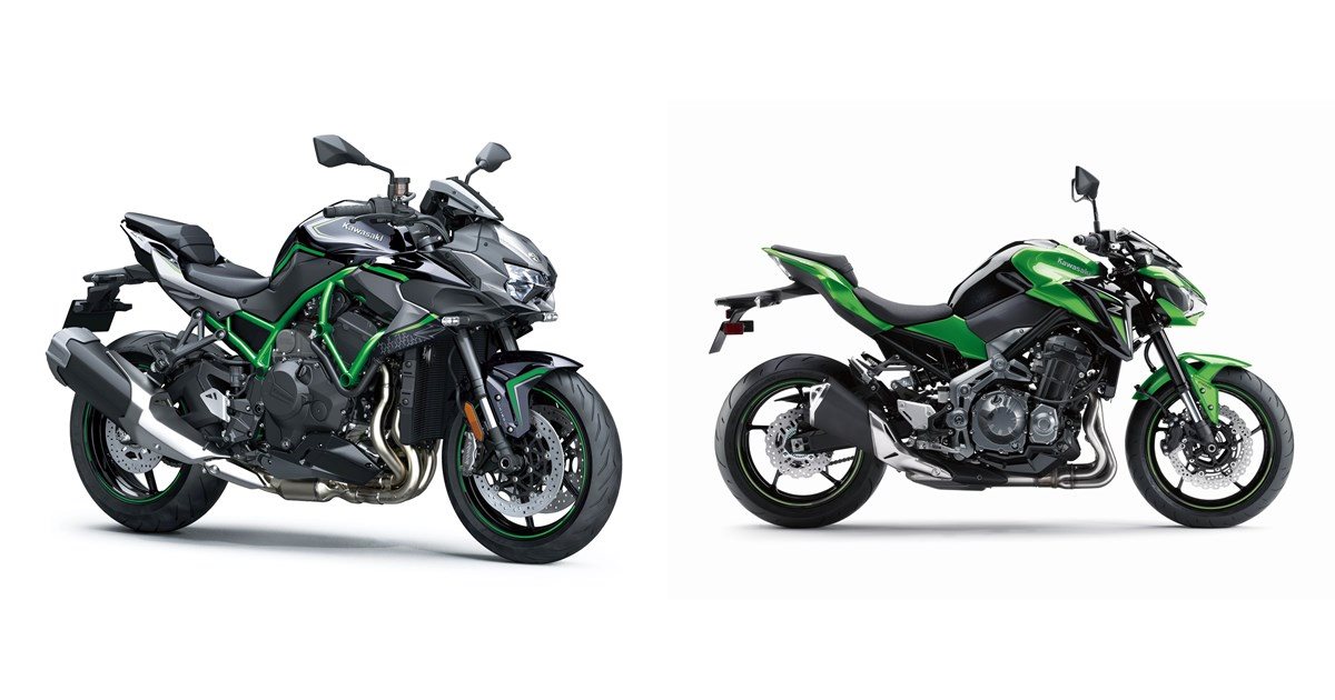 Motorrad Vergleich Kawasaki Z H2 2020 vs. Kawasaki Z900 2017