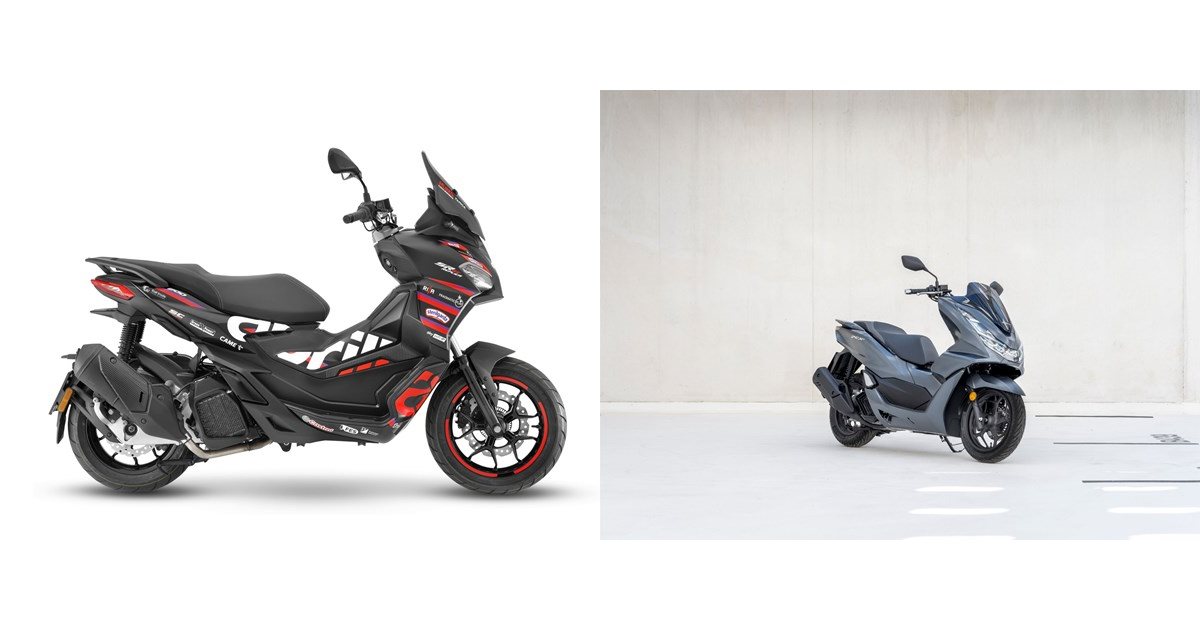 Motorrad Vergleich Aprilia SR GT Replica 125 2025 vs. Honda PCX125 2022