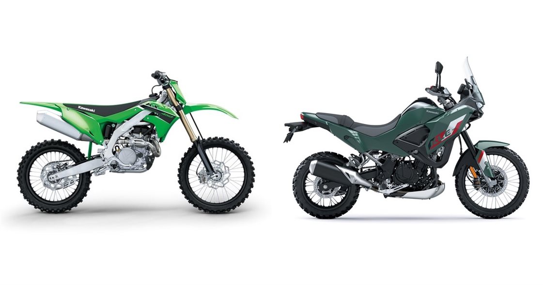 Comparaison des motos Kawasaki KX 450 2023 VS. Kawasaki KLE500 SE 2026