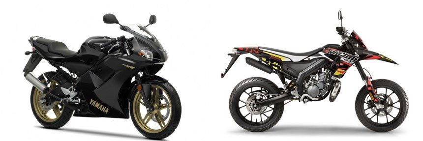 Yamaha TZR 50 2010 vs Derbi Senda DRD Racing 50 SM 2018