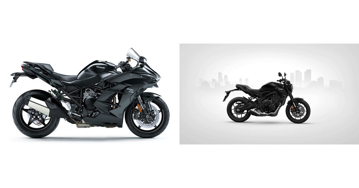 Motorrad Vergleich Kawasaki Ninja H2 SX 2018 vs. Honda CB650R 2024