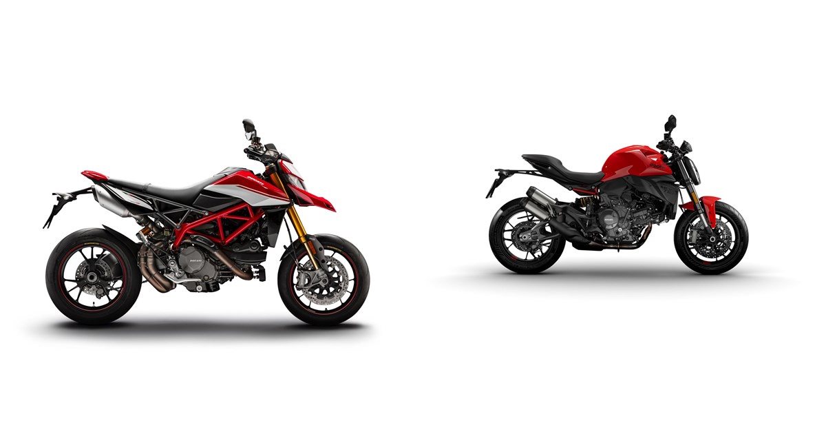 Motorrad Vergleich Ducati Hypermotard 950 SP 2020 vs. Ducati Monster 2026