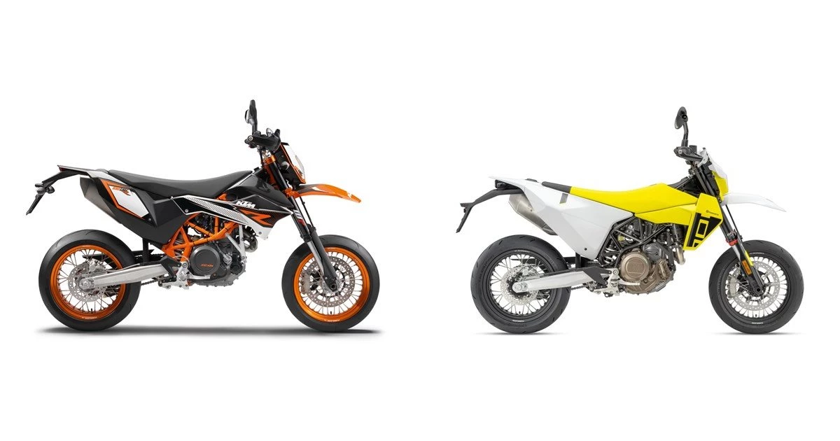 KTM 690 SMC R 2014 vs Husqvarna 701 Supermoto 2026