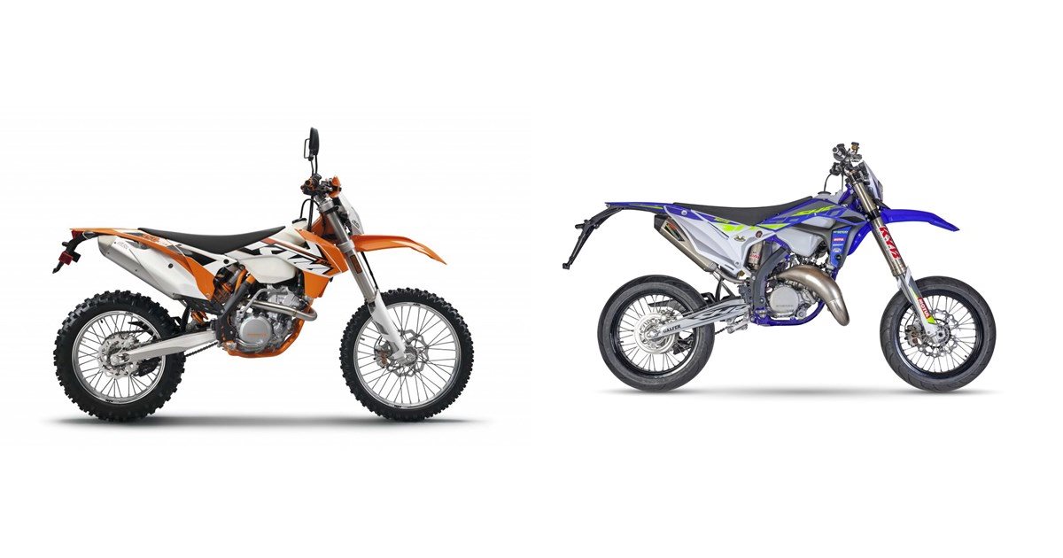 KTM 350 EXC-F 2016 vs Sherco 125 2T SM FACTORY 2024