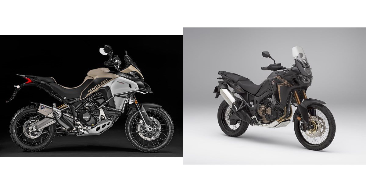 Ducati Multistrada 1200 Enduro Pro 2018 vs Honda CRF1000L Africa Twin 2018