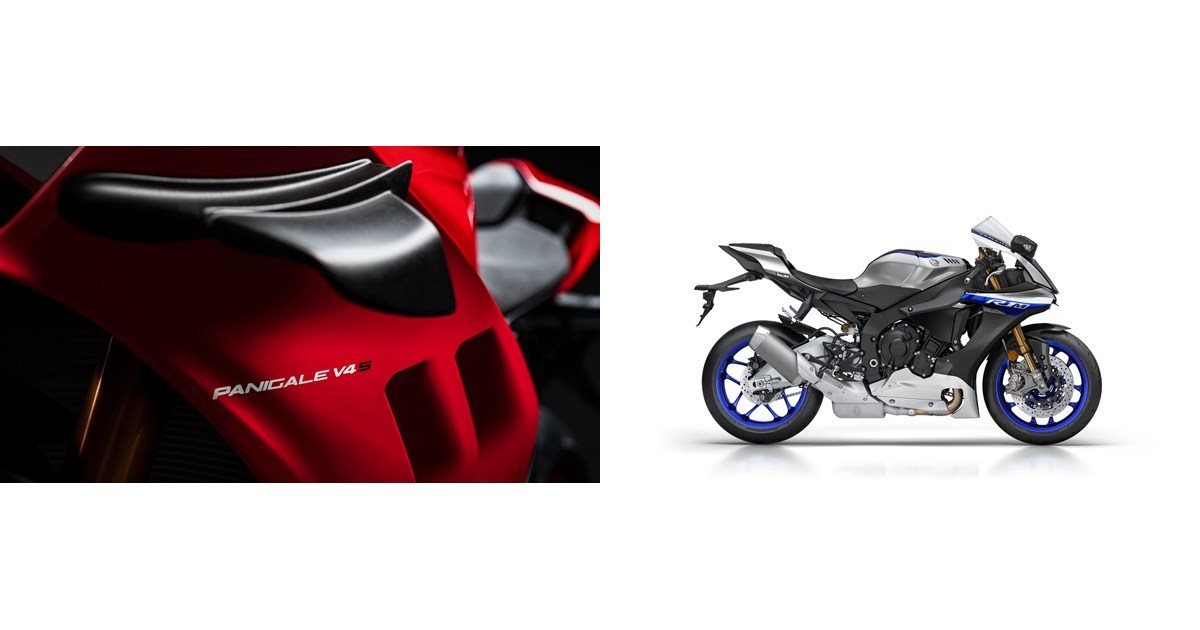 Motorrad Vergleich Ducati Panigale V4 S 2020 vs. Yamaha R1M 2018