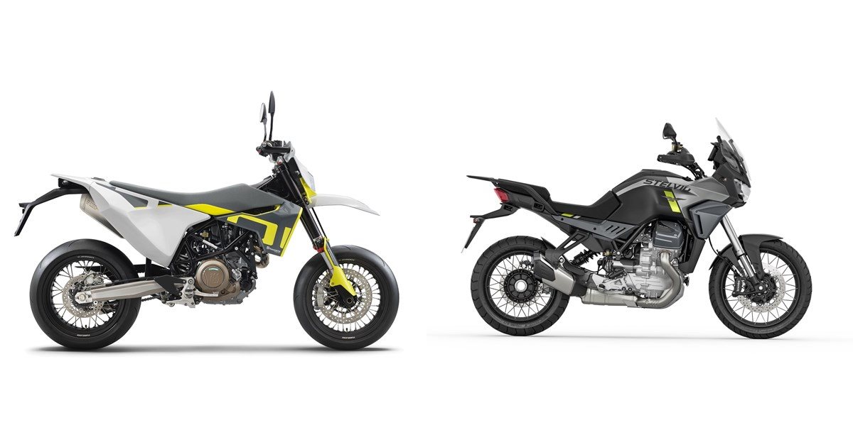 Husqvarna 701 Supermoto 2022 vs Moto Guzzi Stelvio PFF 2025