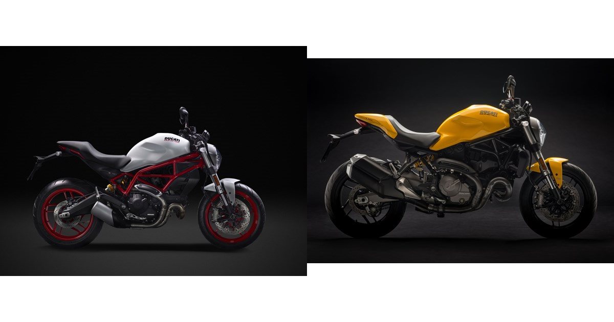 Ducati Monster 797 2018 vs Ducati Monster 821 2019