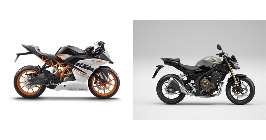 KTM RC 390 2014 vs Honda CB500F 2022