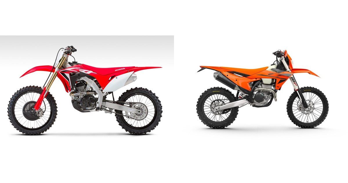 Red Moto CRF 250R 2021 vs KTM 350 EXC-F 2025
