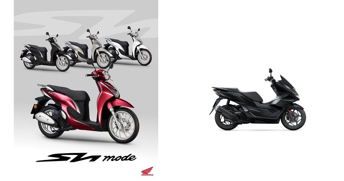 Motorrad Vergleich Honda SH Mode 125 2025 vs. Honda PCX125 2023