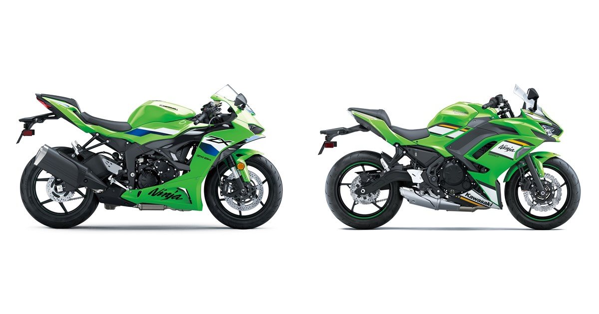 Motorrad Vergleich Kawasaki Ninja ZX-6R 2026 vs. Kawasaki Ninja 650 2025