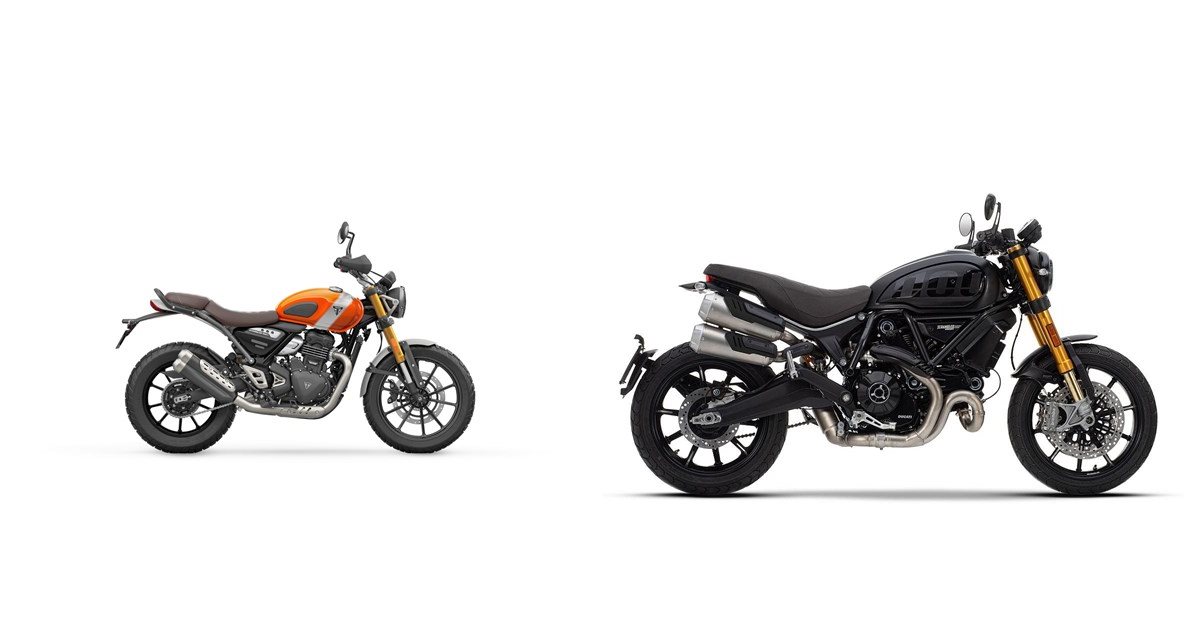Motorrad Vergleich Triumph Scrambler 400 X 2025 vs. Ducati Scrambler ...