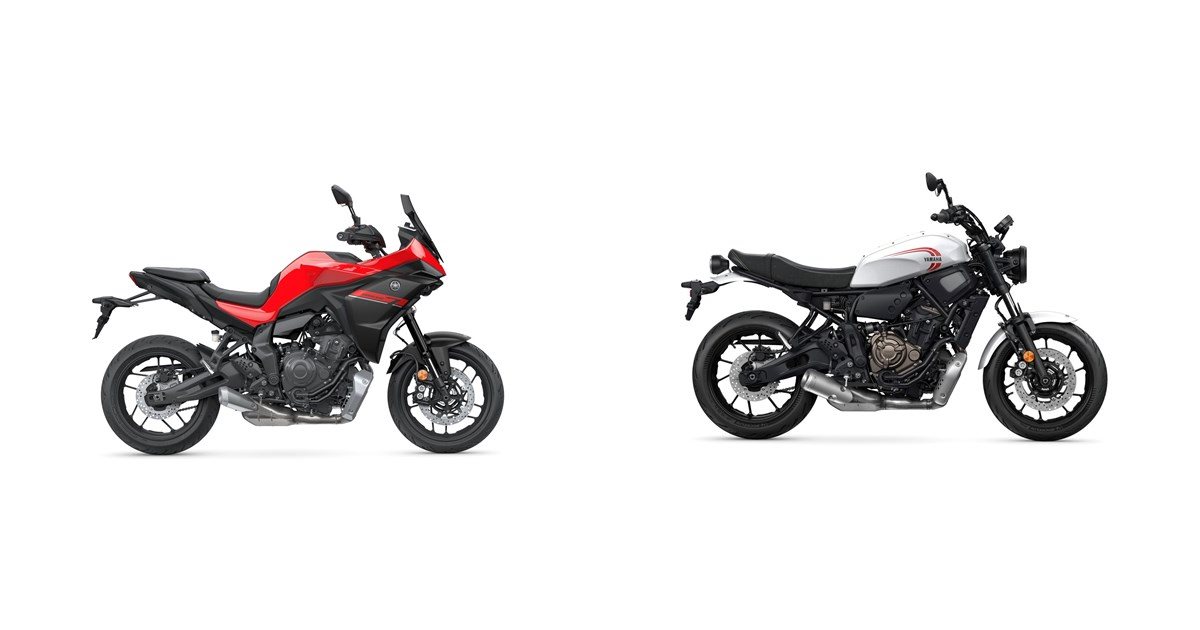 Motorrad Vergleich Yamaha Tracer 7 2025 vs. Yamaha XSR700 2025
