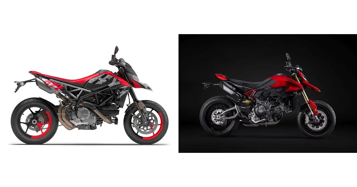 Comparaison des motos Ducati Hypermotard 950 RVE 2025 VS. Ducati ...