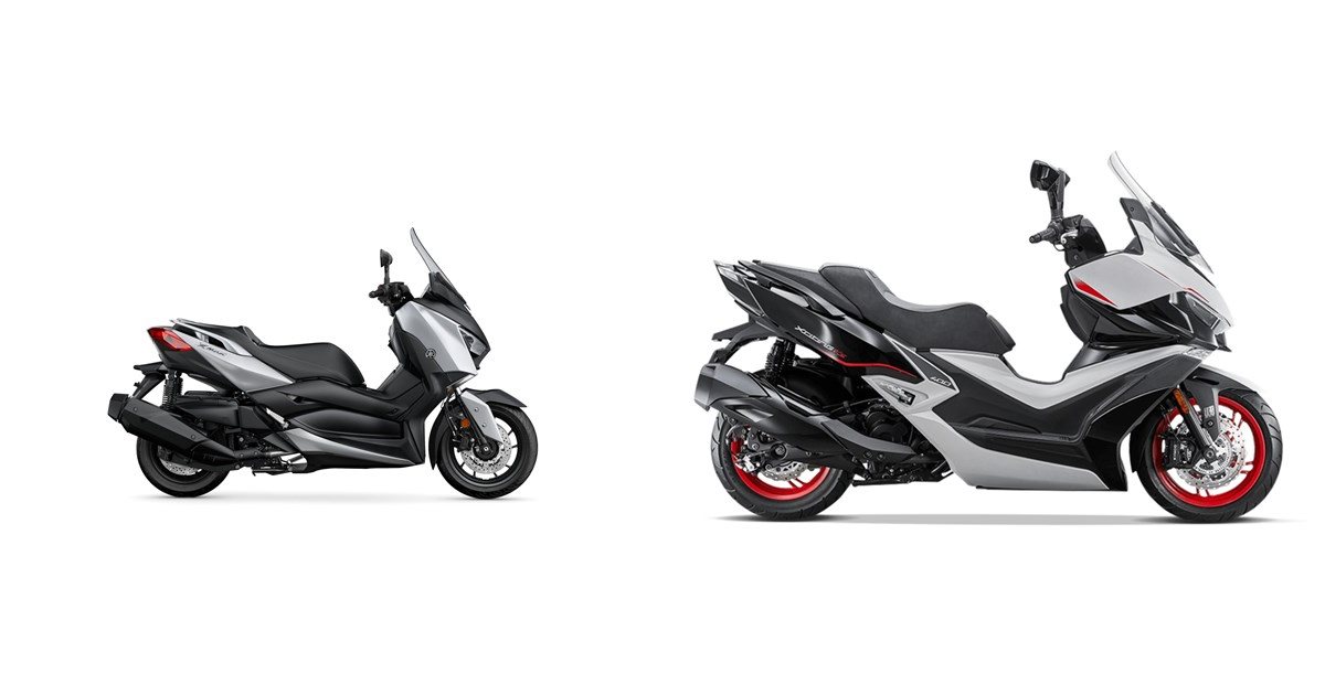 Motorrad Vergleich Yamaha XMAX 400 2020 vs. Kymco XCITING VS 400i TCS ...