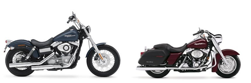 Harley-Davidson Dyna Street Bob FXDB 2009 vs Harley-Davidson Road King ...
