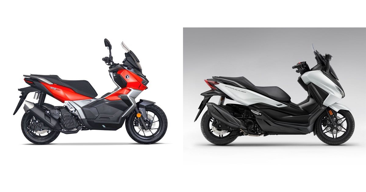 Confronto tra moto Voge SR1 ADV 125 ABS TCS 2025 VS. Honda Forza 350 2025