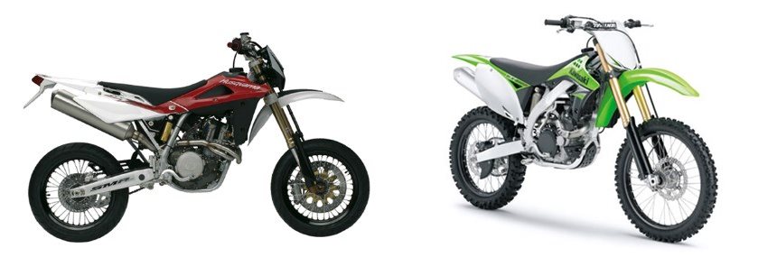 Husqvarna SM 450 R 2008 vs Kawasaki KX450F 2009
