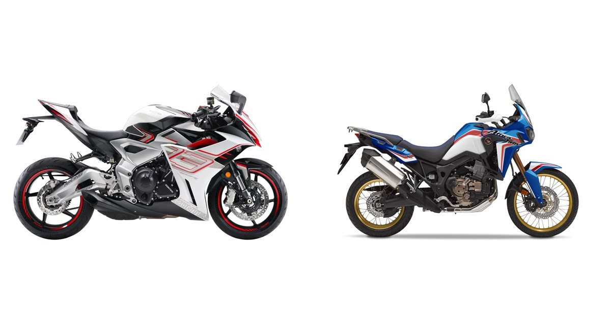 Motorrad Vergleich Zontes 703-RR 2025 vs. Honda CRF1000L Africa Twin 2019