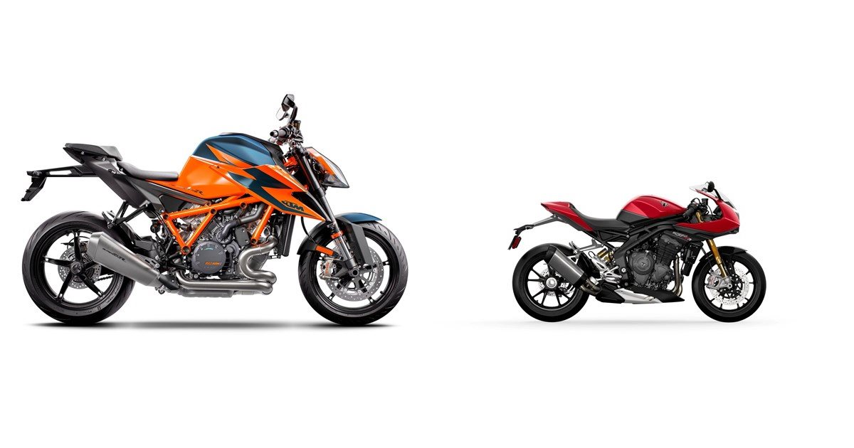 KTM 1290 Super Duke R 2020 vs Triumph Speed Triple 1200 RR 2025