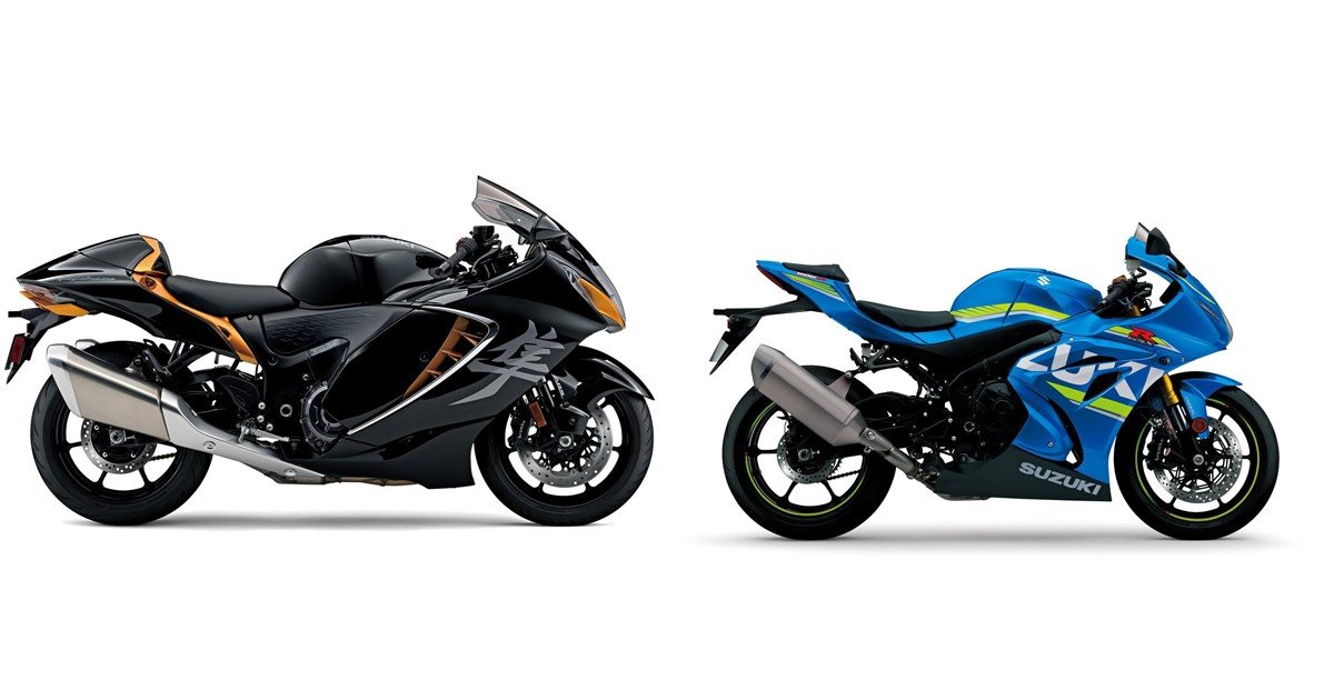 Motorrad Vergleich Suzuki Hayabusa 2022 vs. Suzuki GSX-R 1000 R 2017