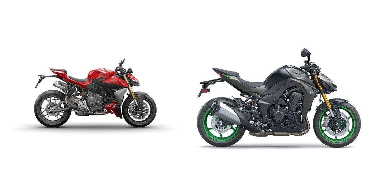 Ducati Streetfighter V2 2025 vs Kawasaki Z1100 SE 2026