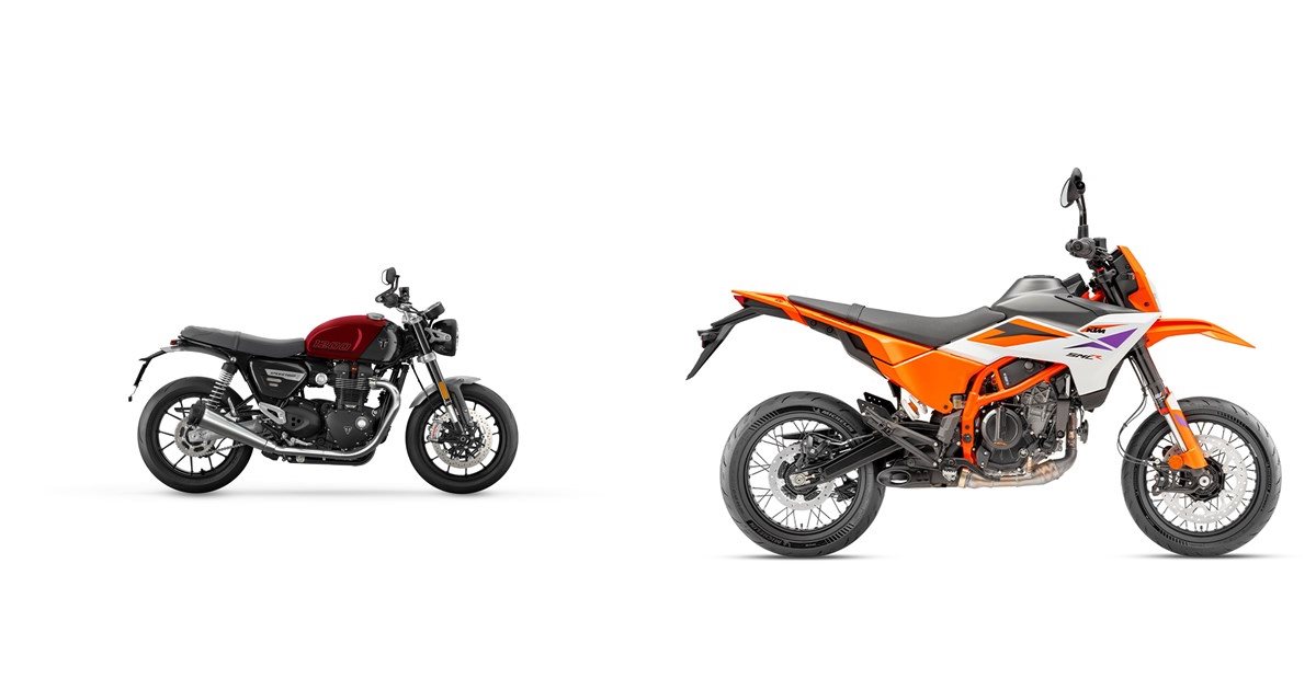 Triumph Speed Twin 1200 2024 vs KTM 390 SMC R 2025