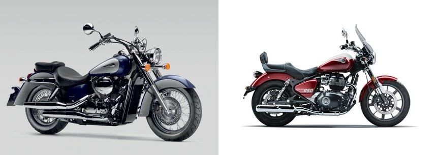 Honda VT 750 Shadow 2009 vs Royal Enfield Super Meteor 650 2024