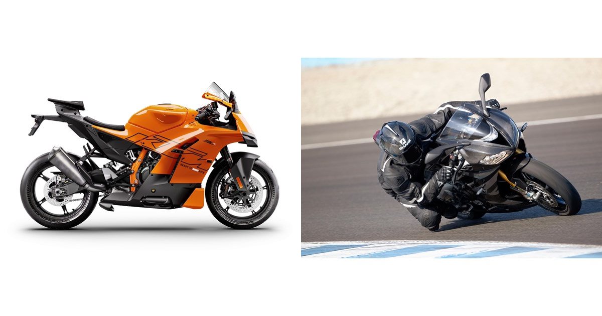 KTM 990 RC R 2026 vs Triumph Daytona 765 Moto2 2020