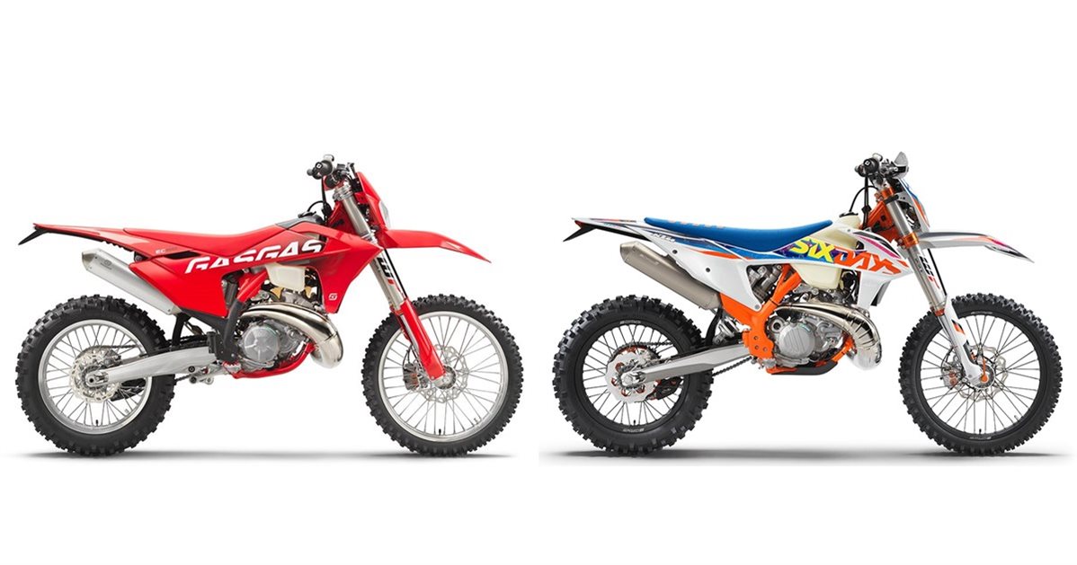 Motorrad Vergleich GASGAS EC 300 2024 vs. KTM 300 EXC TPI Sixdays 2022