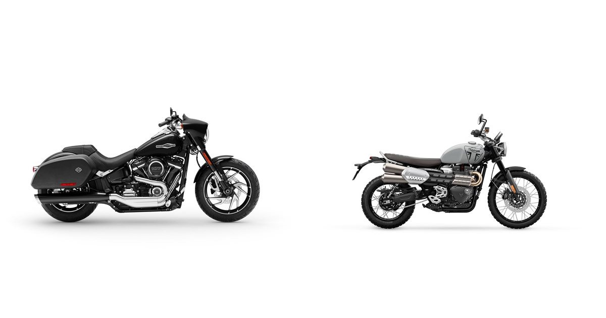 Motorrad Vergleich Harley-Davidson Softail Sport Glide FLSB 2021 vs ...