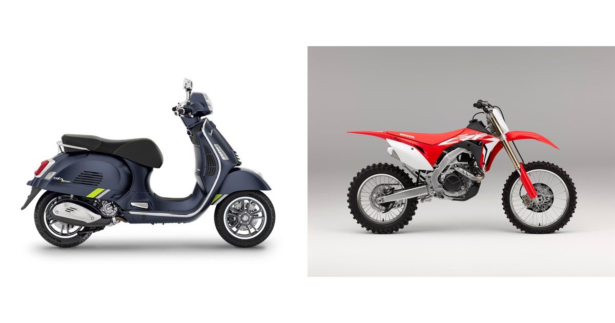 Vespa GTS 310 SuperTech 2025 vs Honda CRF 450 RX 2017