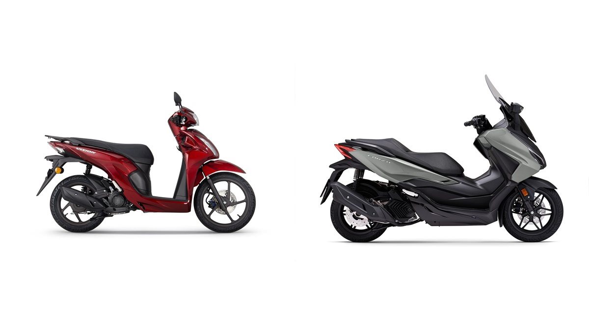 Confronto tra moto Honda NSC Vision 110 2022 VS. Honda Forza 125 2025