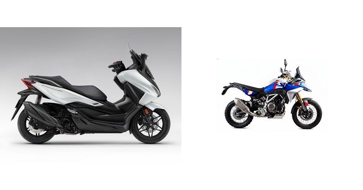Motorrad Vergleich Honda Forza 350 2025 vs. BMW F 450 GS 2026
