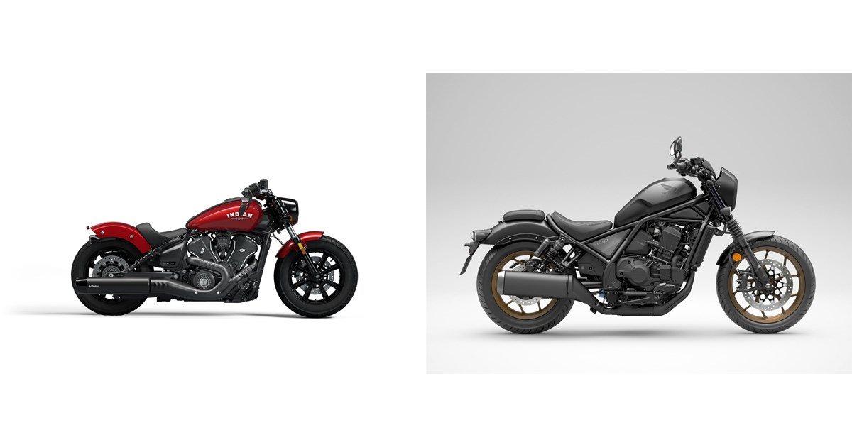 Comparaison des motos Indian Scout Bobber 2024 VS. Honda CMX1100 Rebel SE DCT 2025