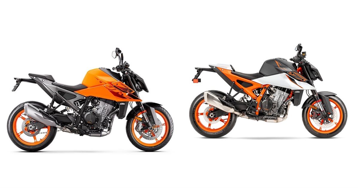 Motorrad Vergleich KTM 990 Duke 2026 vs. KTM 990 Duke R 2026