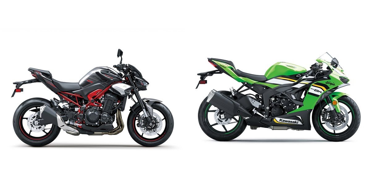 Kawasaki Z900 70kW 2025 vs Kawasaki Ninja ZX-6R 2025