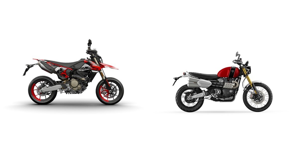 Ducati Hypermotard 698 Mono RVE 2025 vs Triumph Scrambler 1200 XE 2023
