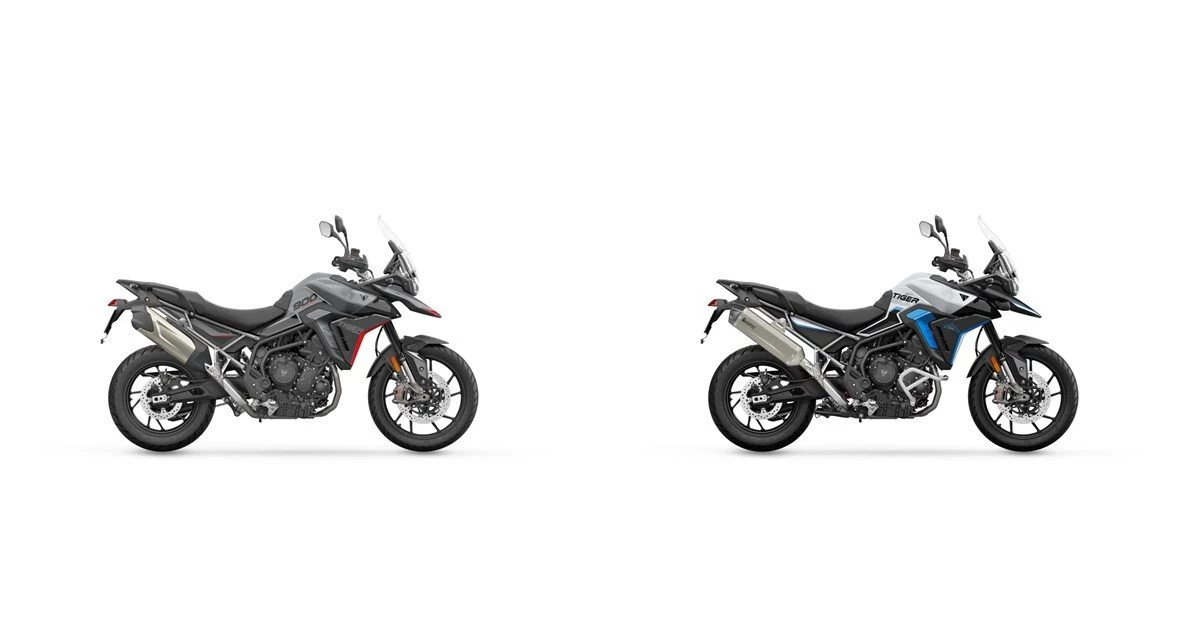 Comparaison des motos Triumph Tiger 900 GT Pro 2025 VS. Triumph Tiger ...