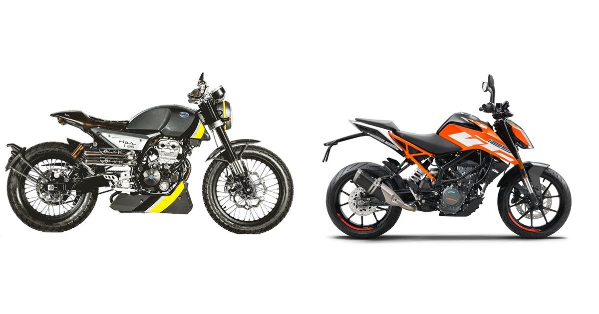 Motorrad Vergleich FB Mondial HPS 125i 2023 vs. KTM 125 Duke 2019