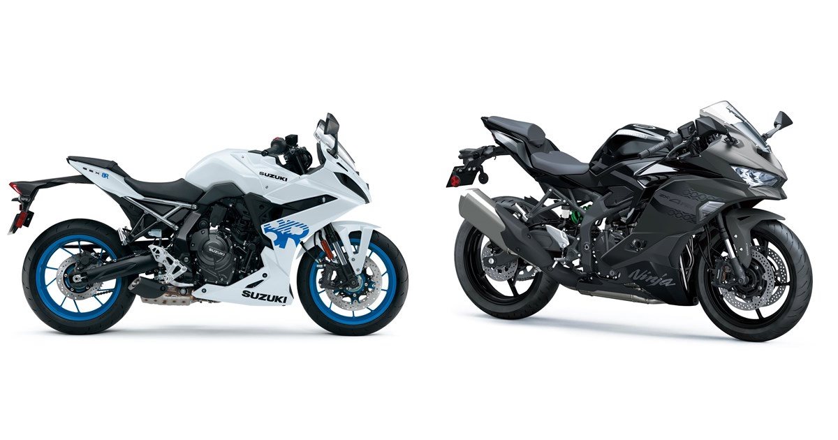 Motorrad Vergleich Suzuki GSX-8R 2026 vs. Kawasaki Ninja ZX-4RR 2026