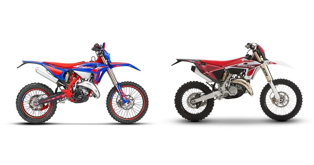 Motorrad Vergleich Beta RR Race 2T 125 2026 vs. Fantic XE 125 2025