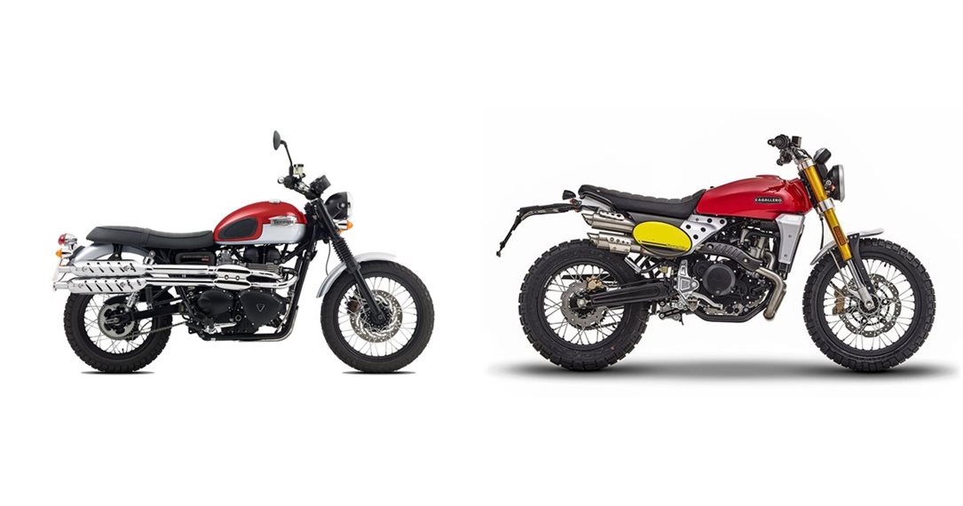Comparaison des motos Triumph Scrambler 2016 VS. Fantic Caballero ...