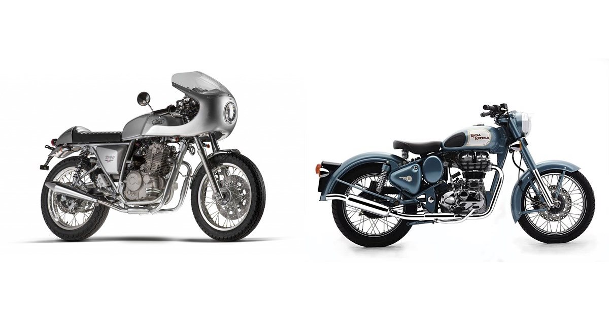 Motorrad Vergleich Mash Cafe Racer TT40 2017 vs. Royal Enfield Bullet ...