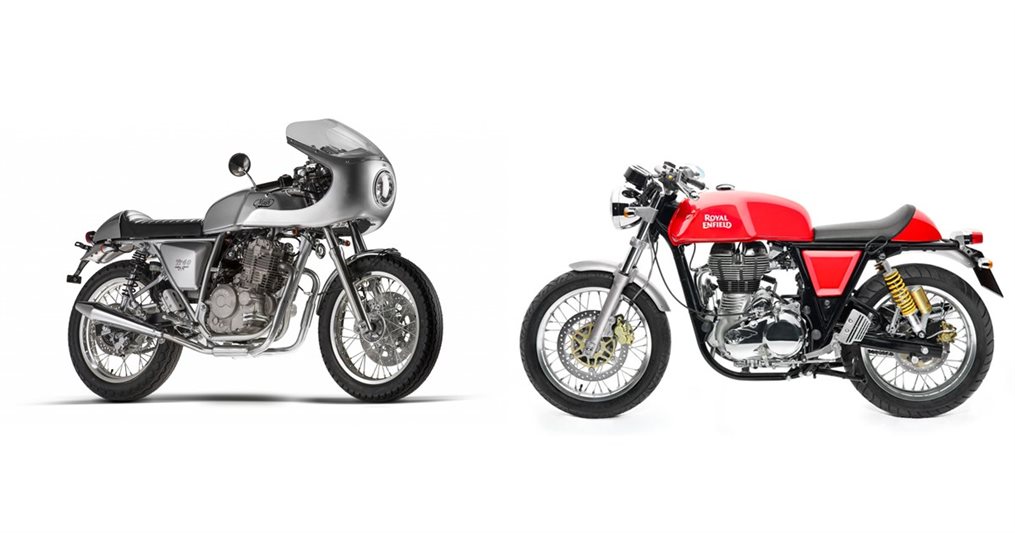 Motorrad Vergleich Mash Cafe Racer TT40 2017 vs. Royal Enfield ...
