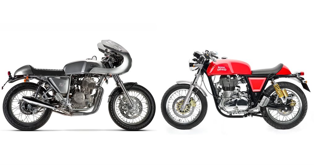 Motorrad Vergleich Mash Cafe Racer TT40 2019 vs. Royal Enfield ...